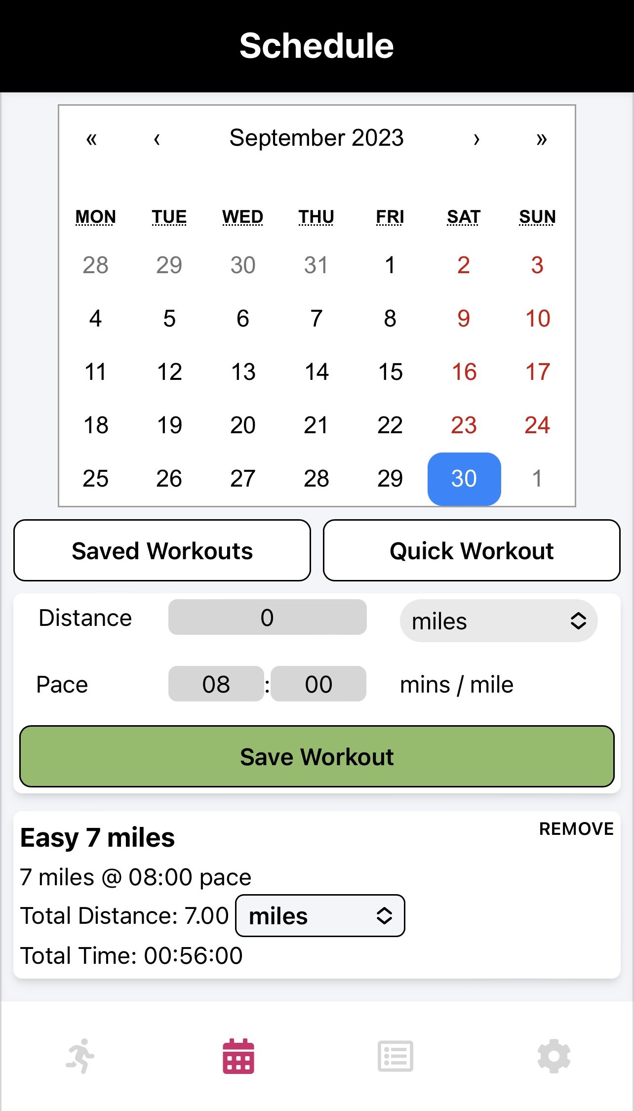 RunCalendar